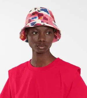 Isabel Marant Haley Floral Leather Bucket Hat
