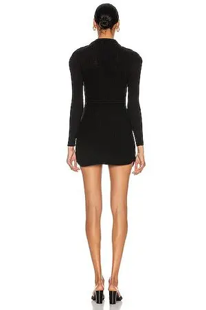 knit tie waist dress Wine Rib Knit Waist Tie Sweater Midi Dress