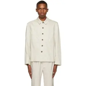 LEMAIRE Lemaire Off-White Denim Workwear Jacket - 014 Dusty Ivory