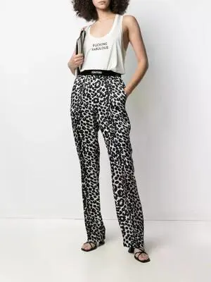 TOM FORD Slogan Print Silk Tank Top - White
