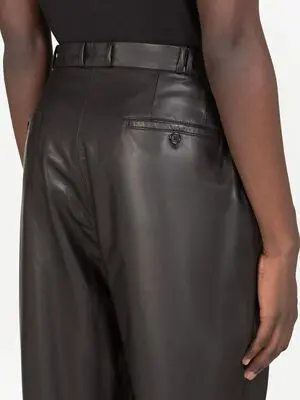 Dolce & Gabbana Lambskin Leather Tapered Trousers