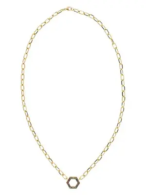 HARWELL GODFREY Harwell Godfrey Sapphire Rainbow Hexagon Pendant Necklace