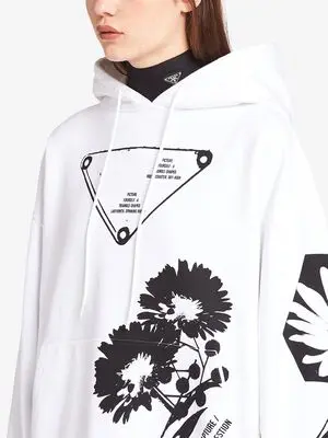 Prada Graphic-print Drawstring Hoodie