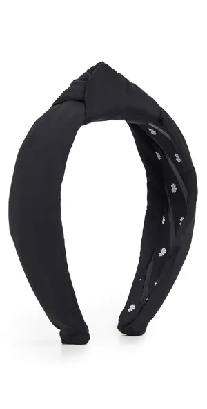 Lele Sadoughi Neoprene Knotted Headband - Jet