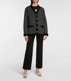 Gucci Gg Jacquard Wool Cardigan
