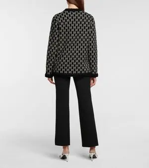 Gucci Gg Jacquard Wool Cardigan