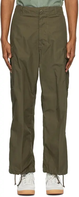 BEAMS BEAMS PLUS Khaki Military 6-Pocket Cargo Pants - Olive 67