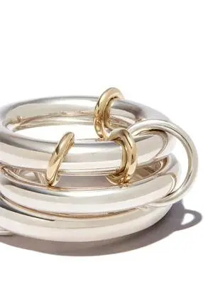 SPINELLI KILCOLLIN 18kt Yellow Gold And Sterling Hydra Linked Ring