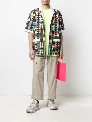 COUNTY OF MILAN Geometric-print Short-sleeve Shirt