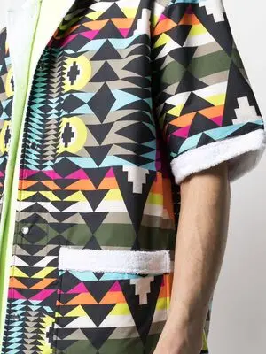COUNTY OF MILAN Geometric-print Short-sleeve Shirt