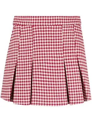 Red Valentino Gingham Dart-detailing Shorts