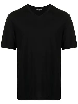 JAMES PERSE Lotus V-neck T-shirt - Black