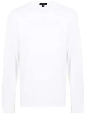 JAMES PERSE Luxe Lotus Jersey Crew Neck Top - White