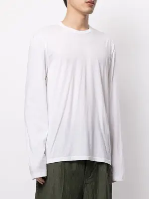 JAMES PERSE Luxe Lotus Jersey Crew Neck Top - White