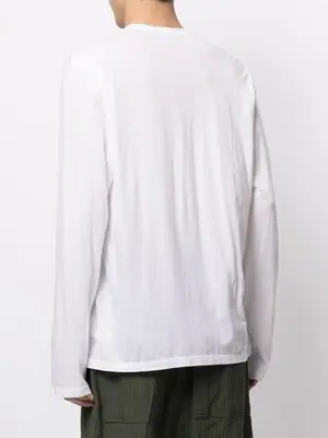 JAMES PERSE Luxe Lotus Jersey Crew Neck Top - White