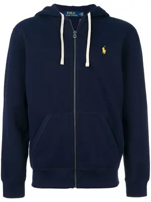 Polo Ralph Lauren Zip-up Hoodie With Drawstring - Blue