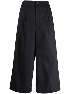 Woolrich Cropped Wide-leg Trousers - Black