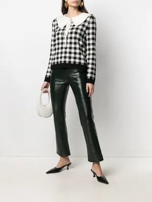 COURREGES Slim-cut Vinyl Trousers - Green