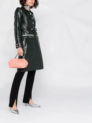 COURREGES Logo-appliqué Vinyl Trench Coat