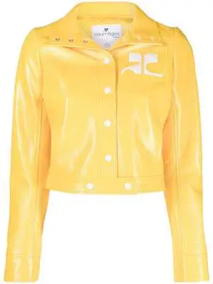 COURREGES Logo Patch Cropped Jacket