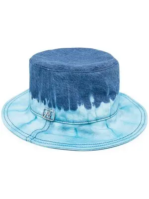 Alberta Ferretti Tie-dye Print Bucket Hat - Blue