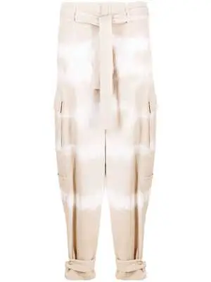 Stella McCartney Beige Cotton-denim Tie-dye Cargo Jeans