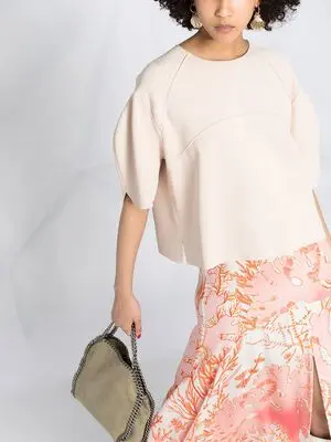Stella McCartney Piped-seam Cropped Blouse