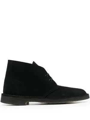 Clarks Suede Desert Boots - Black