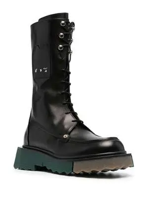 Off-White Sponge Combat Boots - Black