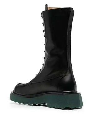 Off-White Sponge Combat Boots - Black