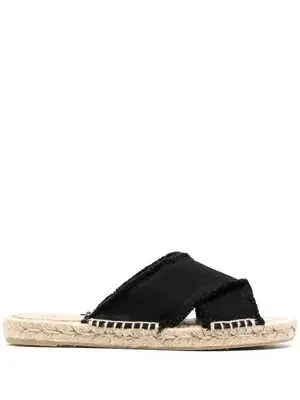 CastaÑer Crossover Strap Espadrilles - Black