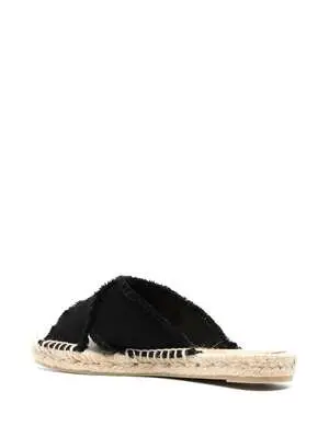 CastaÑer Crossover Strap Espadrilles - Black