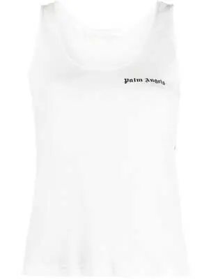 Palm Angels Logo-print Tank Top - White