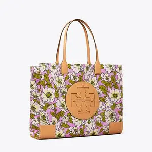 Tory Burch Ella Printed Tote Aster Pink Flower