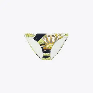 Tory Burch Printed Bikini Bottom Navy Sundial