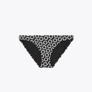 Tory Burch Printed Bikini Bottom The Flower Black