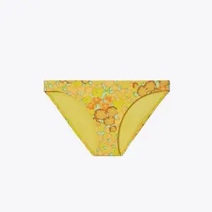 Tory Burch Printed Bikini Bottom Yellow Blossom Large