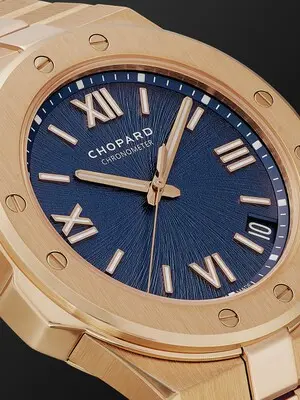 Chopard Alpine Eagle Large Automatic 41mm 18-karat Rose Gold Watch - Blue