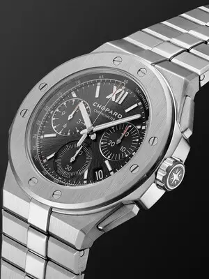 Chopard Alpine Eagle Xl Chrono Automatic 44mm Lucent Steel Bracelet Watch - Black