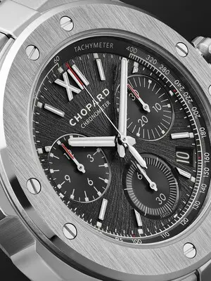 Chopard Alpine Eagle Xl Chrono Automatic 44mm Lucent Steel Bracelet Watch - Black