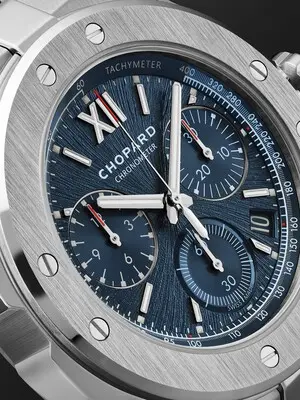 Chopard Alpine Eagle Xl Chrono Automatic 44mm Lucent Steel Watch - Blue