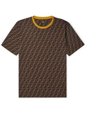 Fendi ロゴ柄 半袖シャツ ダークブラウン FENDI フェンディニティ シャツ | ブラウン | FARFETCH JP