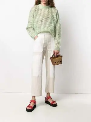Marni Micro Tropicalia Logo-embroidered Bag - Brown