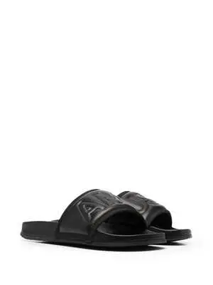 AMBUSH Padded Leather Slides - Black
