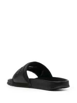 AMBUSH Padded Leather Slides - Black