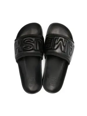 AMBUSH Padded Leather Slides - Black