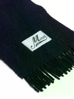 Marni Logo-appliqué Alpaca Scarf - Blue