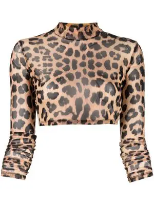 Philipp Plein Leopard-print Cropped Top