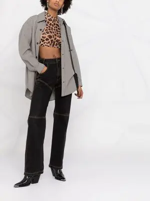 Philipp Plein Leopard-print Cropped Top