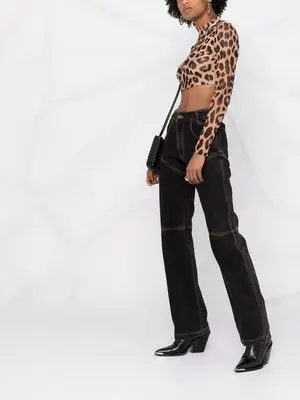 Philipp Plein Leopard-print Cropped Top